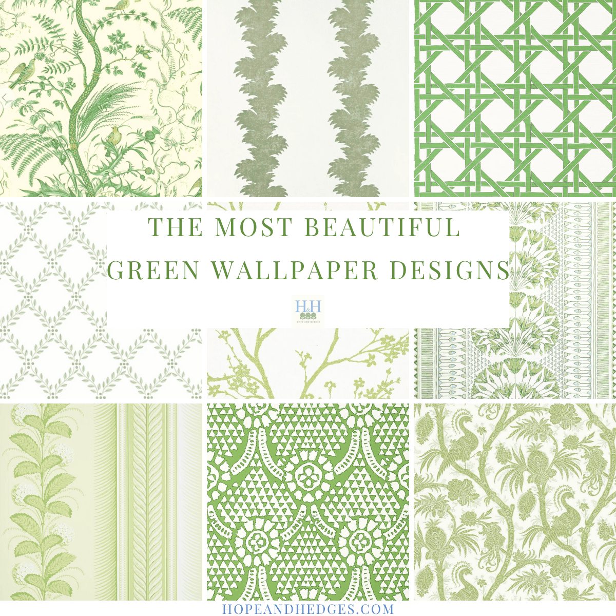 The Most Beautiful Green Wallpaper Designs For Your Home | Hope And Hedges