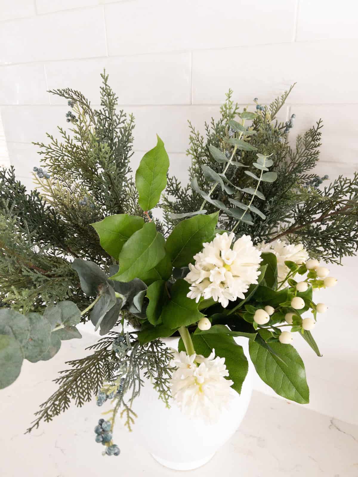How To Create A Winter Floral Arrangement | Hope And Hedges