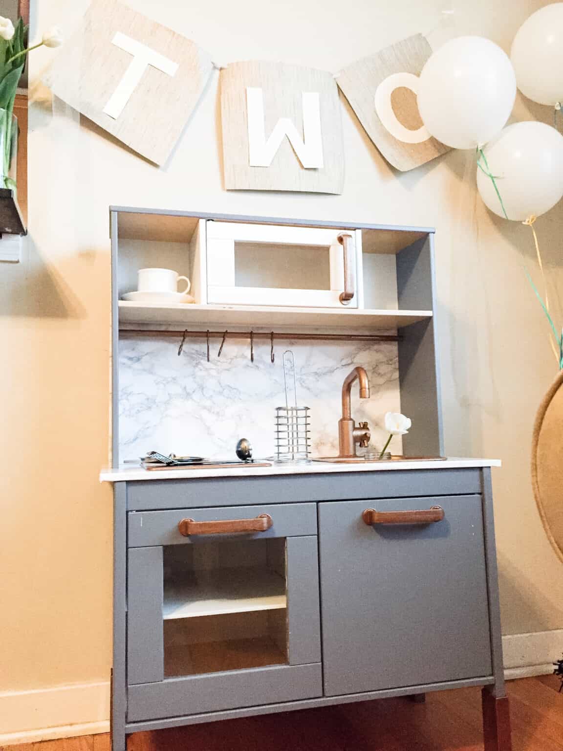 Ikea Play Kitchen Hack: Our Ikea Duktig Makeover | Hope And Hedges