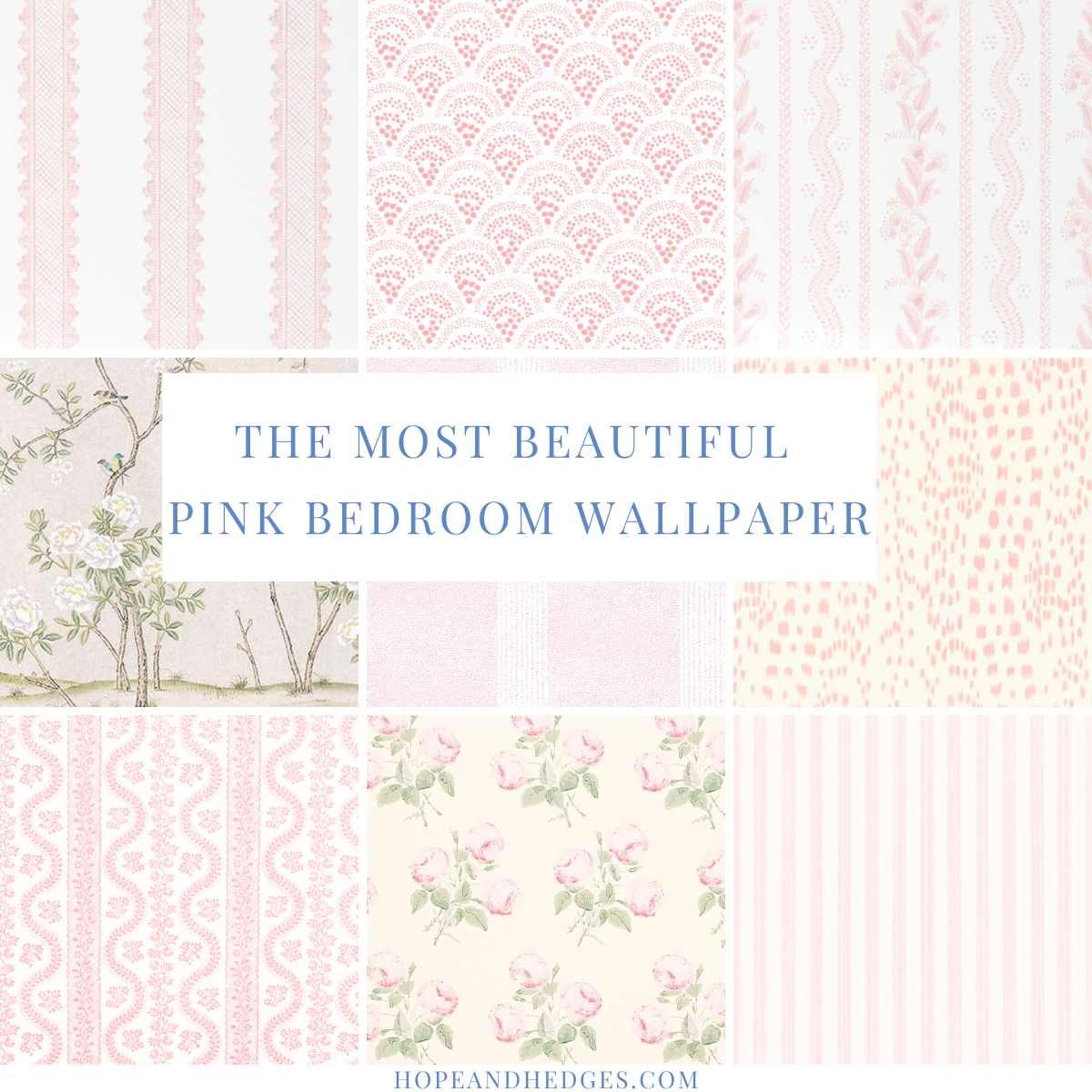 The Most Beautiful Pink Bedroom Wallpaper Designs | Hope And Hedges