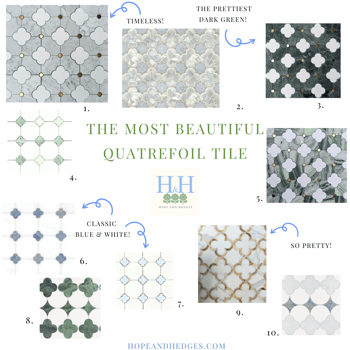 Classic Quatrefoil Tile Design Ideas (Clover Tile) | Hope And Hedges