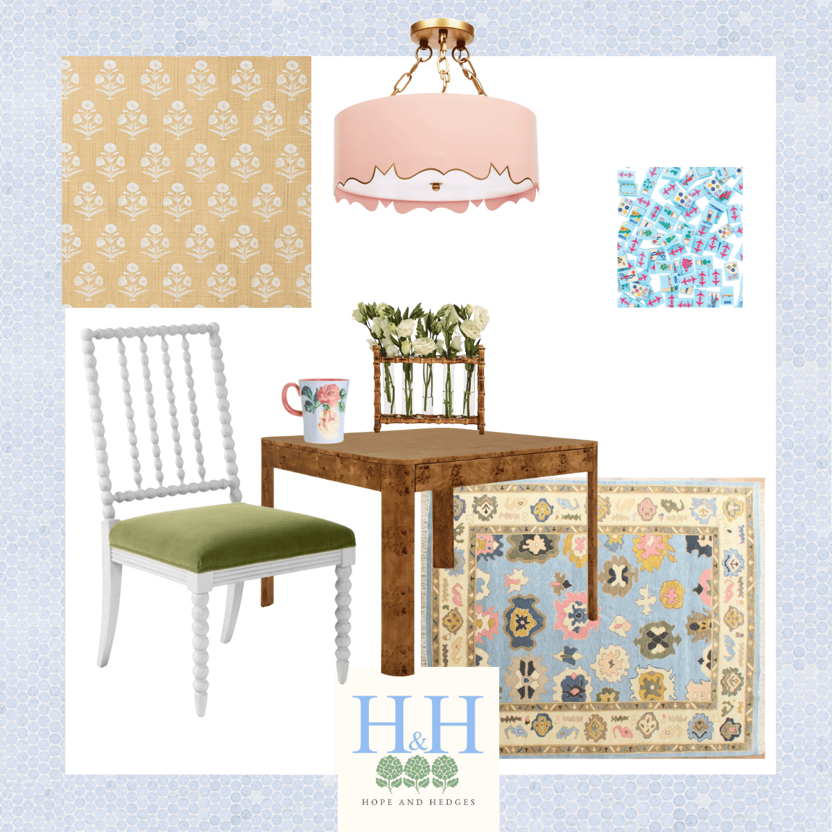 Mahjong Room Mood Board | Hope And Hedges